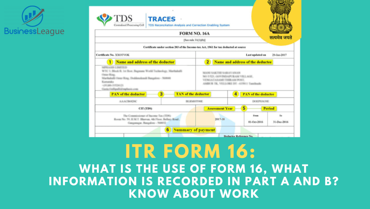 ITR Form 16: What is the use of Form 16, what information is recorded ...