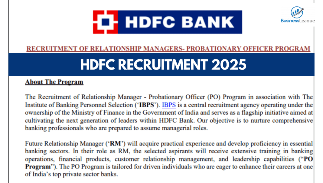 HDFC Recruitment 2025: Golden chance to get job in HDFC Bank, apply ...